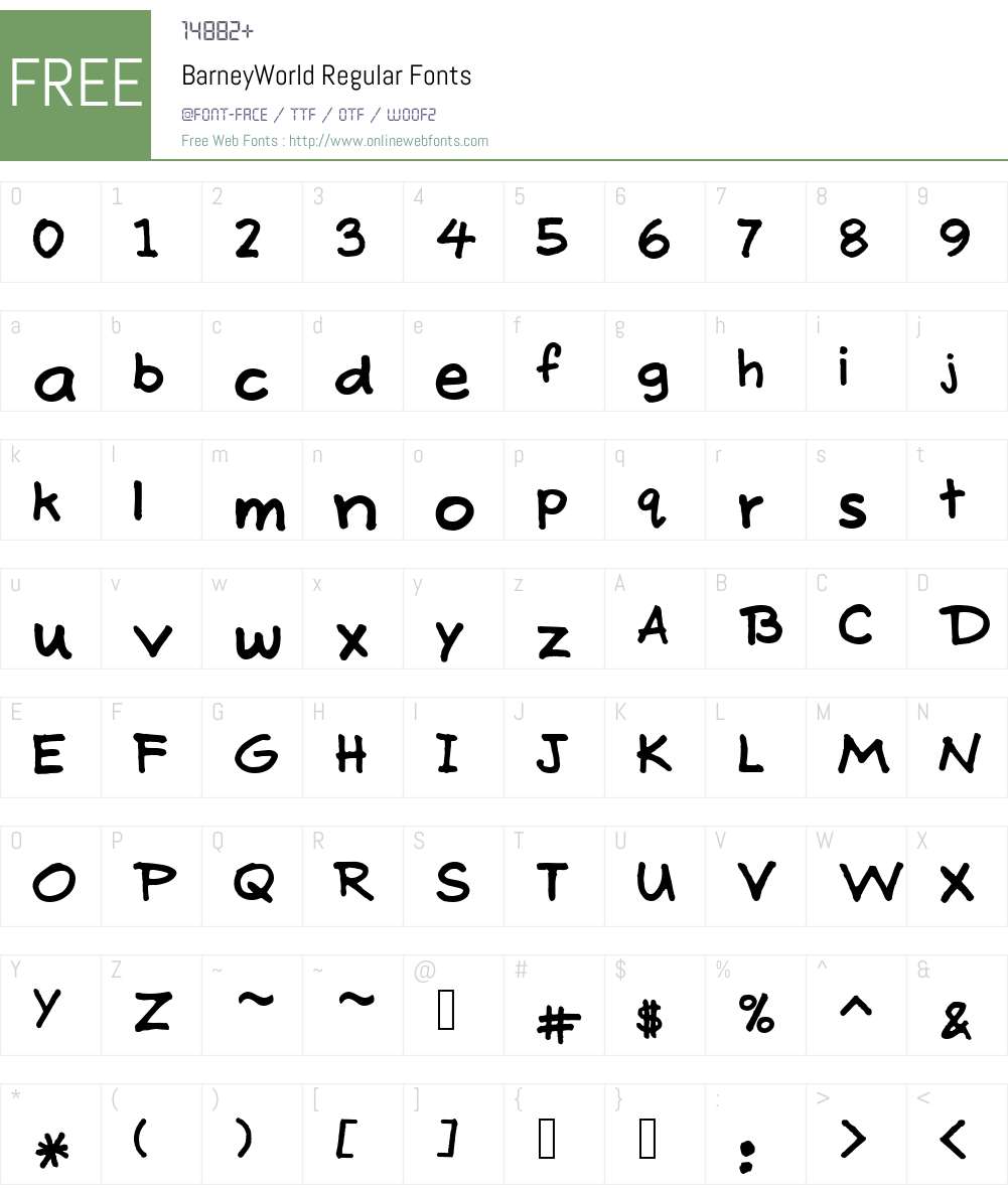 BarneyWorld Altsys Fontographer 4.1 4/18/96 Fonts Free Download ...