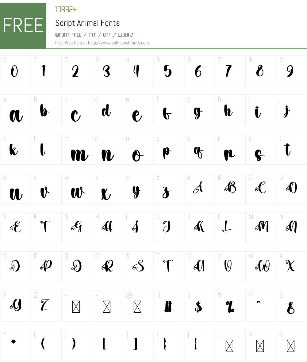 Script Animal 1.002;Fontself Maker 3.5.8 Fonts Free Download ...