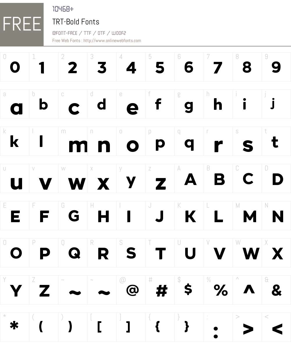 TRT-Bold 1.000 Fonts Free Download - OnlineWebFonts.COM