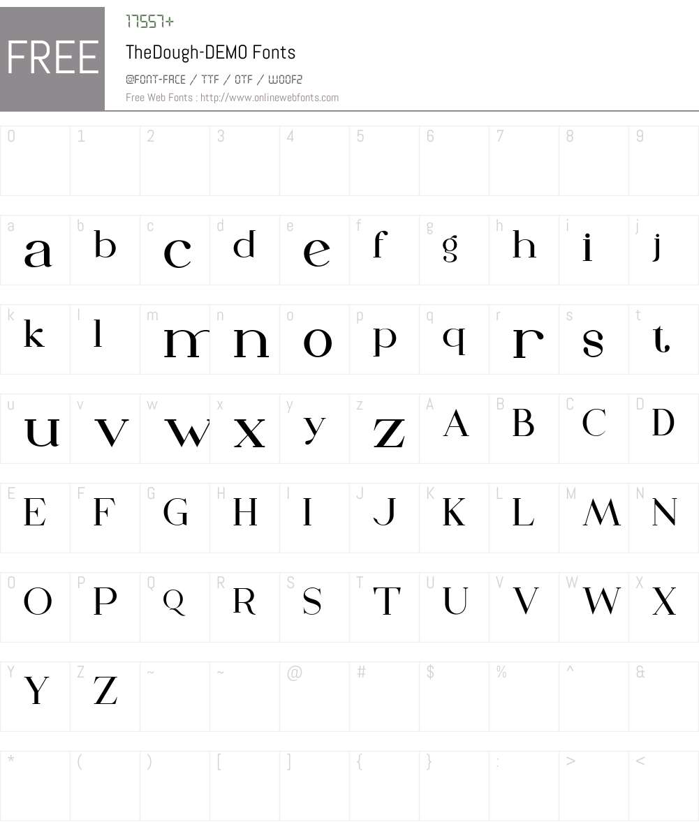 TheDoughDEMO 1.00;April 17, 2022;FontCreator 12.0.0.2539 32-bit Fonts ...