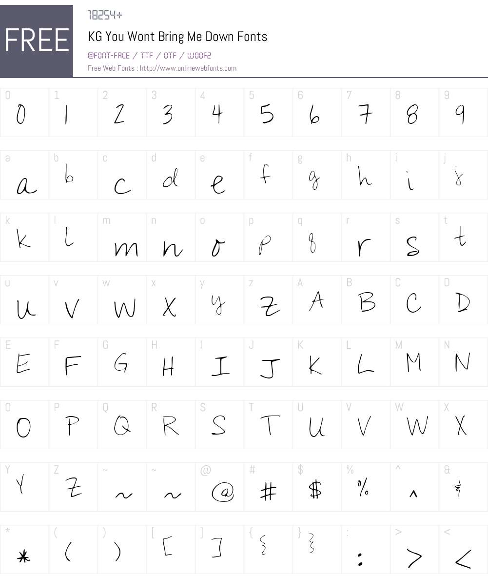 KG You Wont Bring Me Down 1.002 2010 Fonts Free Download ...