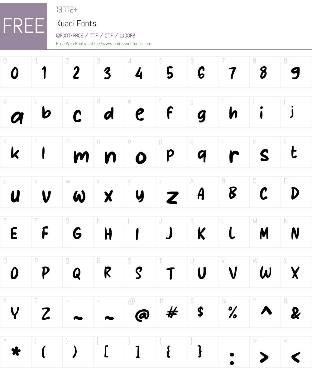 K Kuaci 001.000 Fonts Free Download - OnlineWebFonts.COM