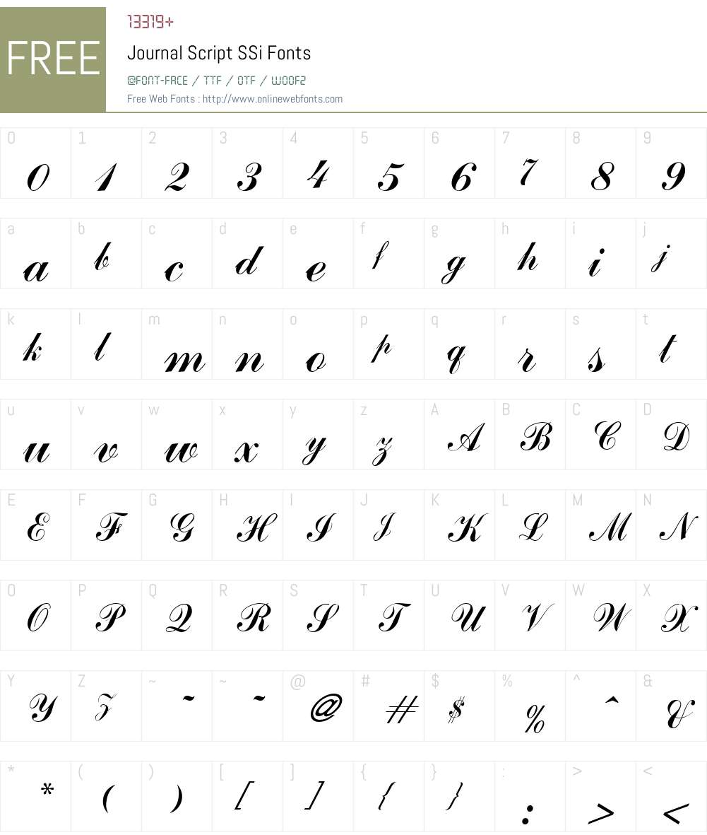 Journal Script SSi 001.003 Fonts Free Download - OnlineWebFonts.COM