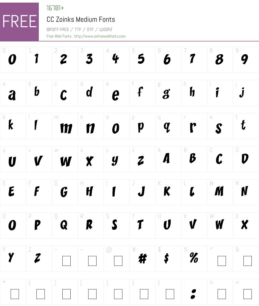 CC Zoinks 001.000 Fonts Free Download - OnlineWebFonts.COM