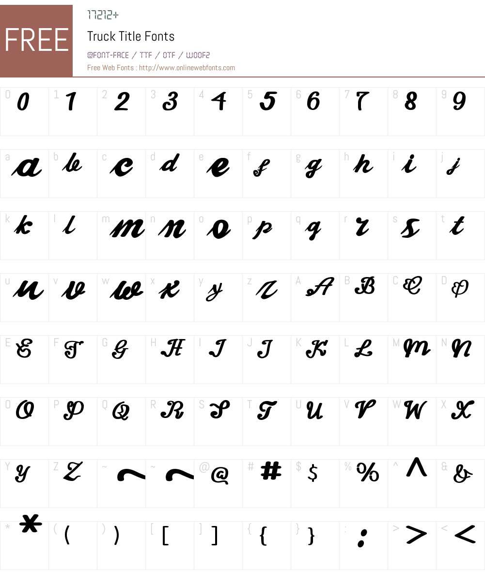 Truck Title 1.001;Fontself Maker 3.5.1 Fonts Free Download ...