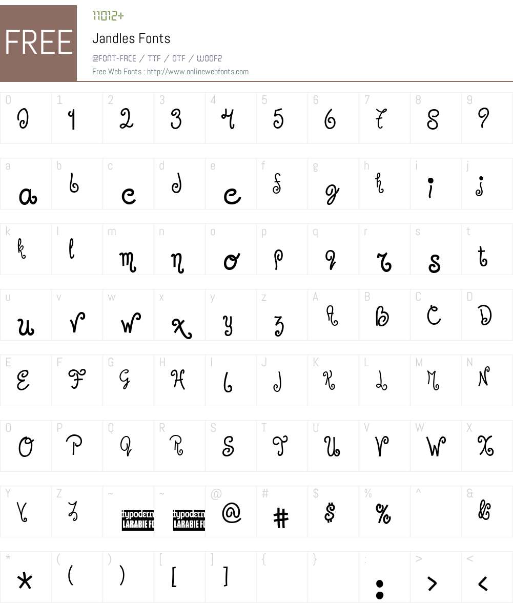 Jandles V2 3.000 2004 Fonts Free Download - OnlineWebFonts.COM
