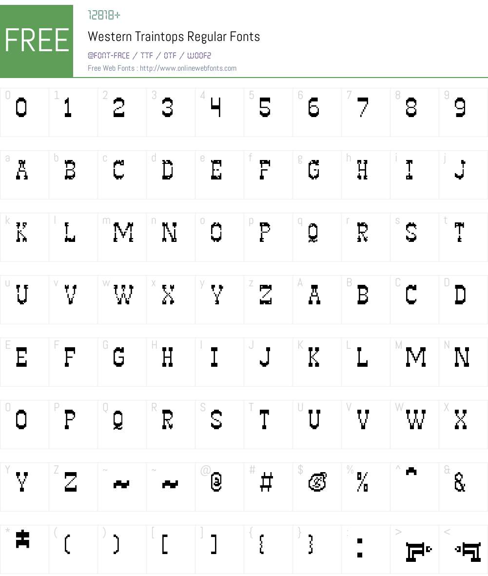 Western Traintops 1.0 Fonts Free Download - OnlineWebFonts.COM