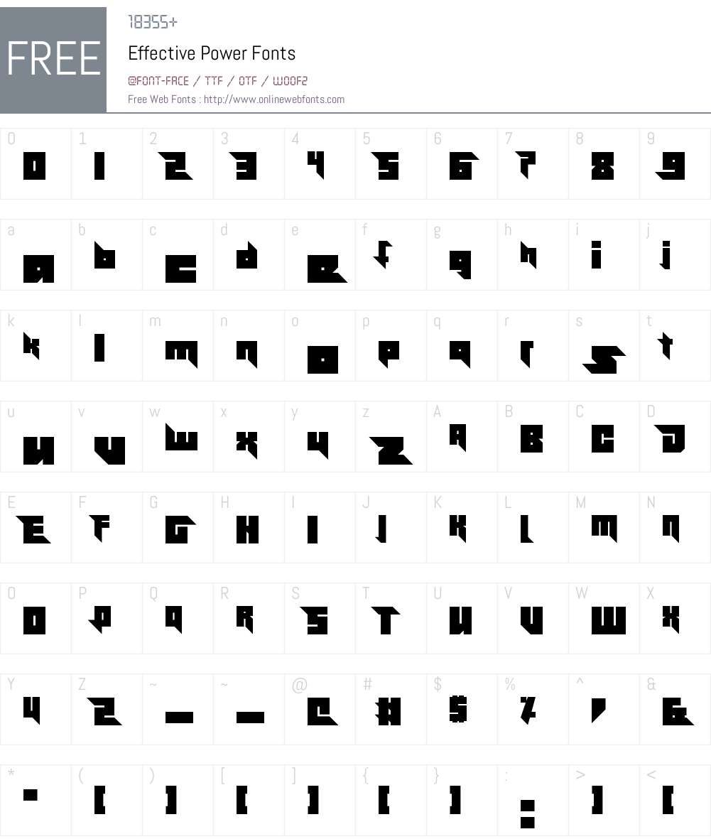 Effective Power 1.00 March 7, 2017, initial release Fonts Free Download ...