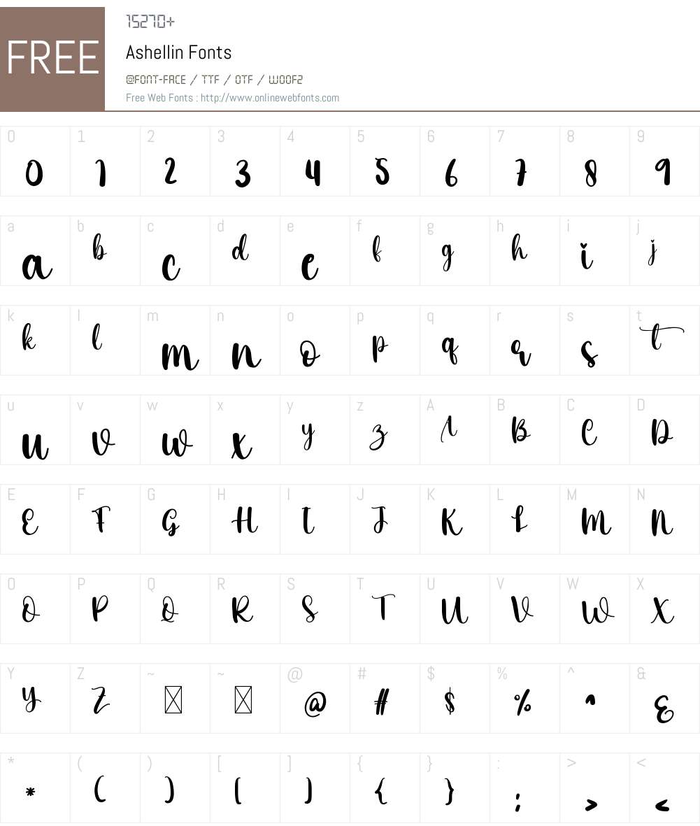 Ashellin 1.001;Fontself Maker 3.5.7 Fonts Free Download - OnlineWebFonts.COM