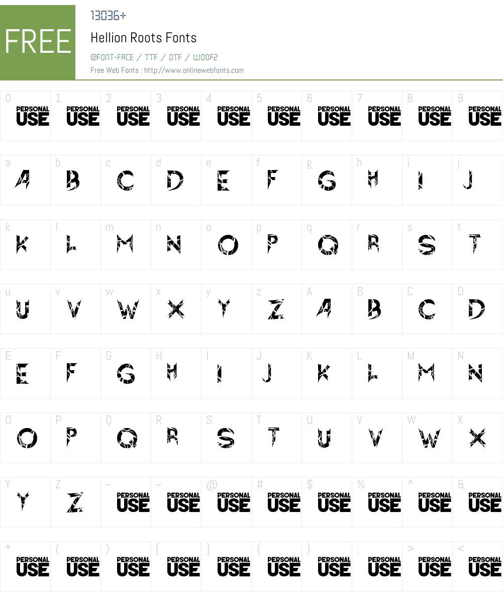 Hellion 1.00 November 19, 2015, initial release Fonts Free Download - OnlineWebFonts.COM