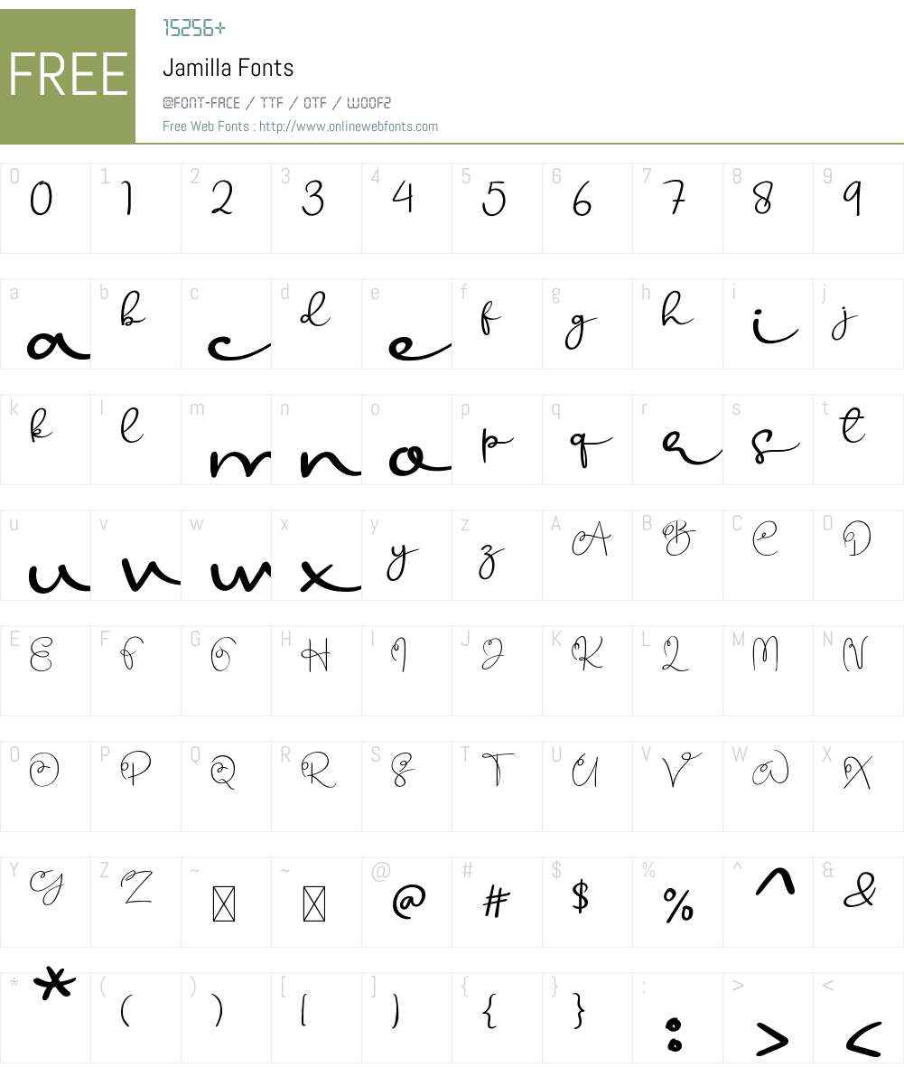Jamilla 1.002;Fontself Maker 3.5.1 Fonts Free Download - OnlineWebFonts.COM