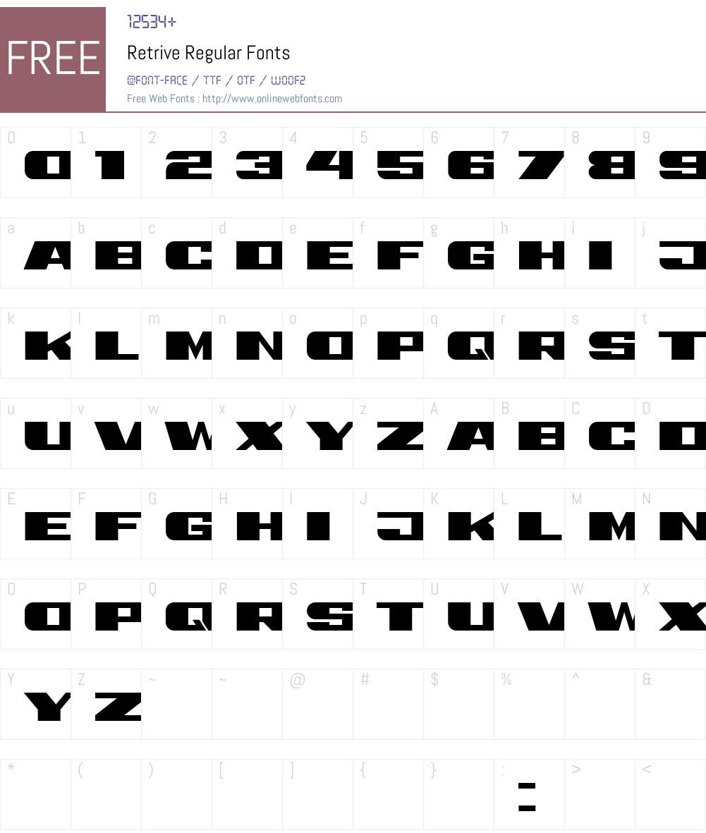 Retrive Regular 1.000 Fonts Free Download - OnlineWebFonts.COM