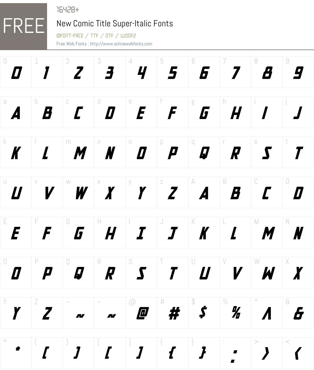 New Comic Title Super-Italic 2.0; 2022 Fonts Free Download ...