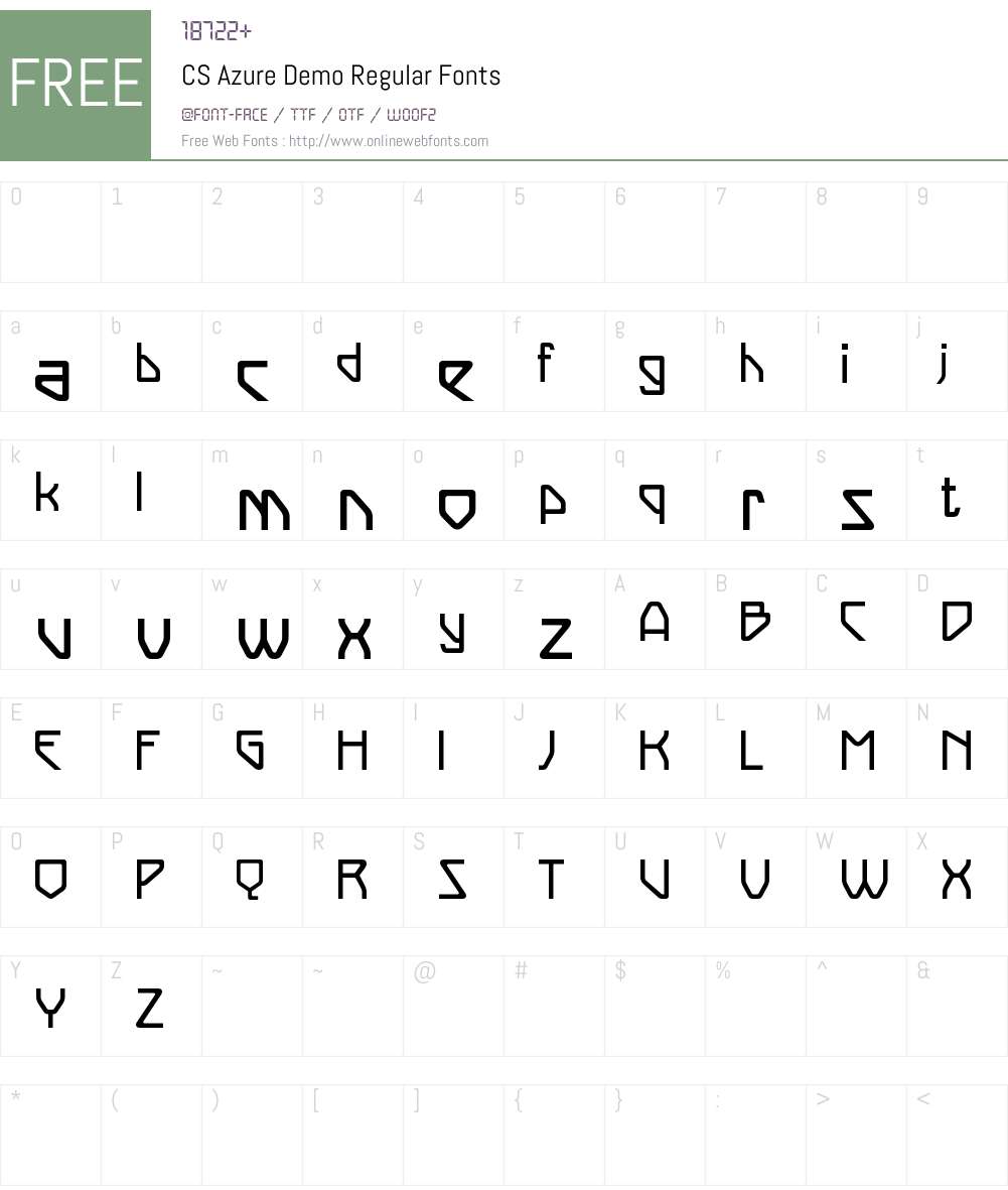 CS Azure Demo 1.000 Fonts Free Download - OnlineWebFonts.COM