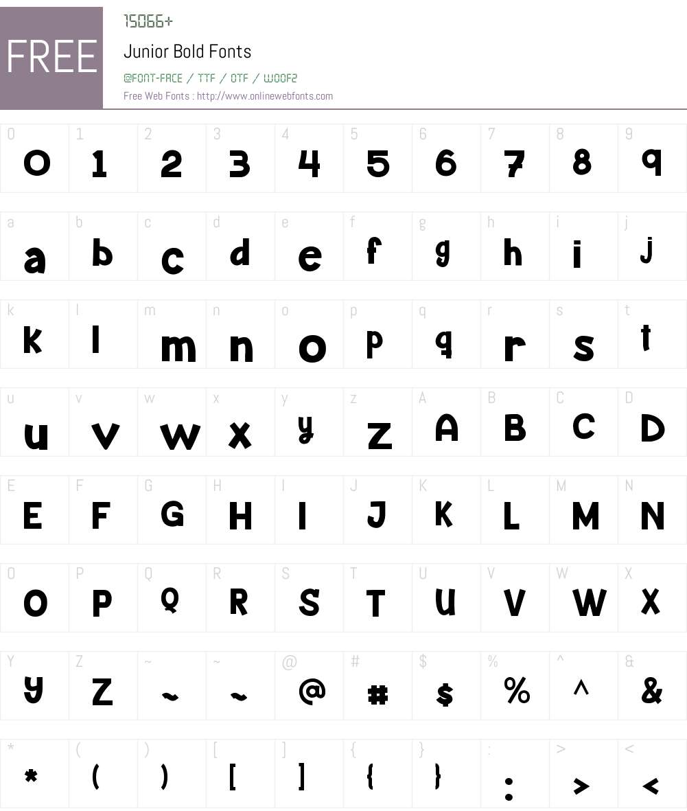Junior Bold 1.001;Fontself Maker 3.5.1 Fonts Free Download ...