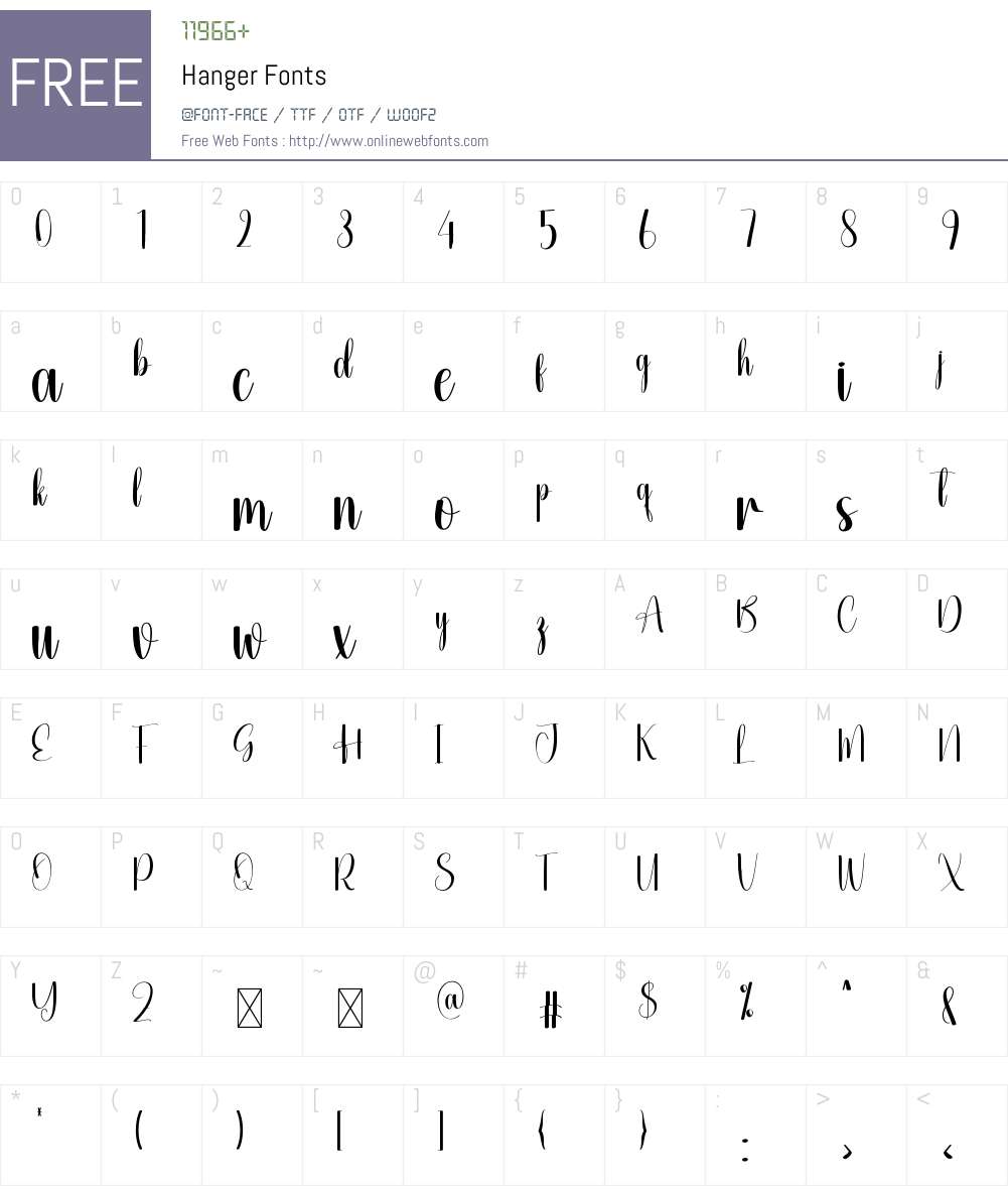 Hanger 1.002;Fontself Maker 3.5.8 Fonts Free Download - OnlineWebFonts.COM