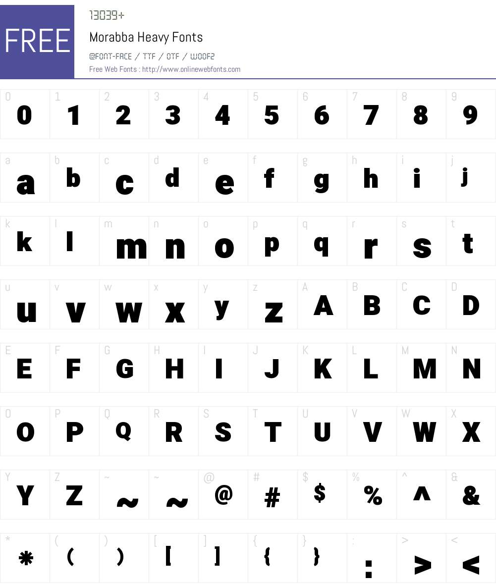 Morabba Heavy 1.000 Fonts Free Download - OnlineWebFonts.COM