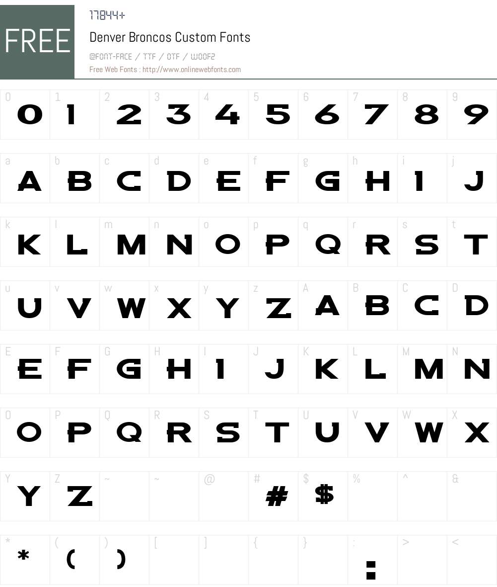 Denver Broncos Custom Fonts Free Download - OnlineWebFonts.COM