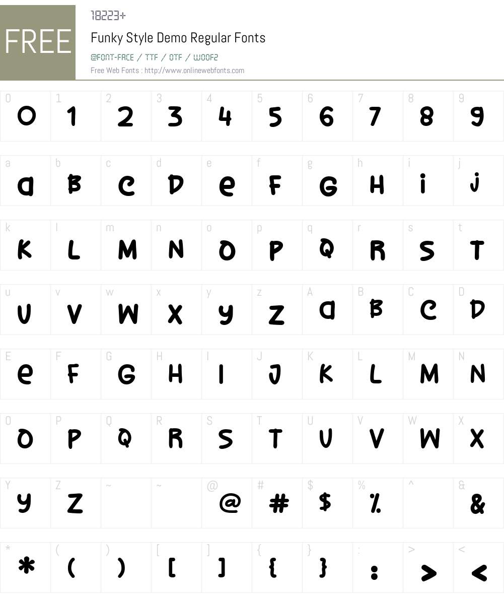 Funky Style Demo 1.000 Fonts Free Download - OnlineWebFonts.COM