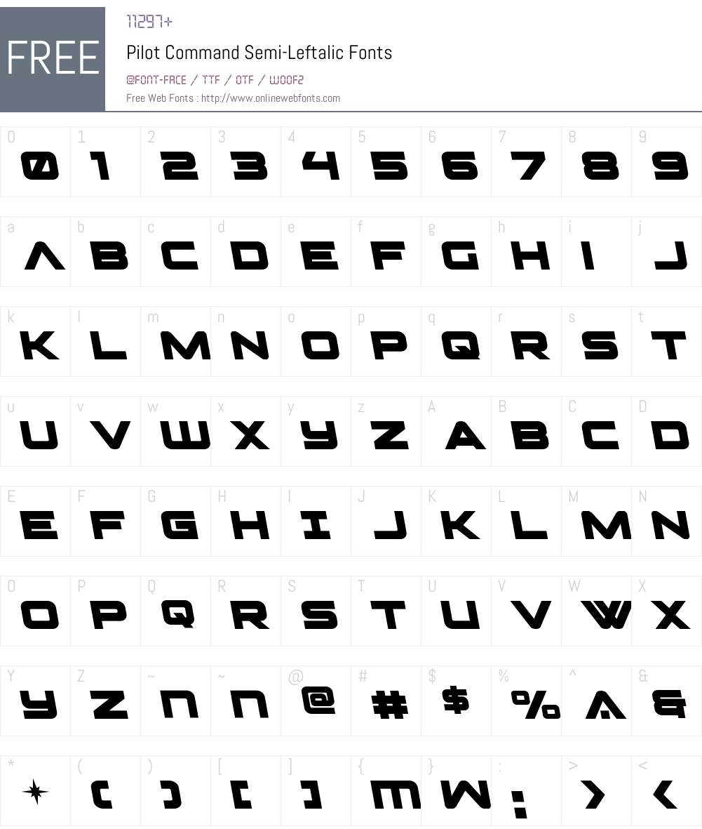 Pilot Command Semi-Leftalic 1.2; 2022 Fonts Free Download ...