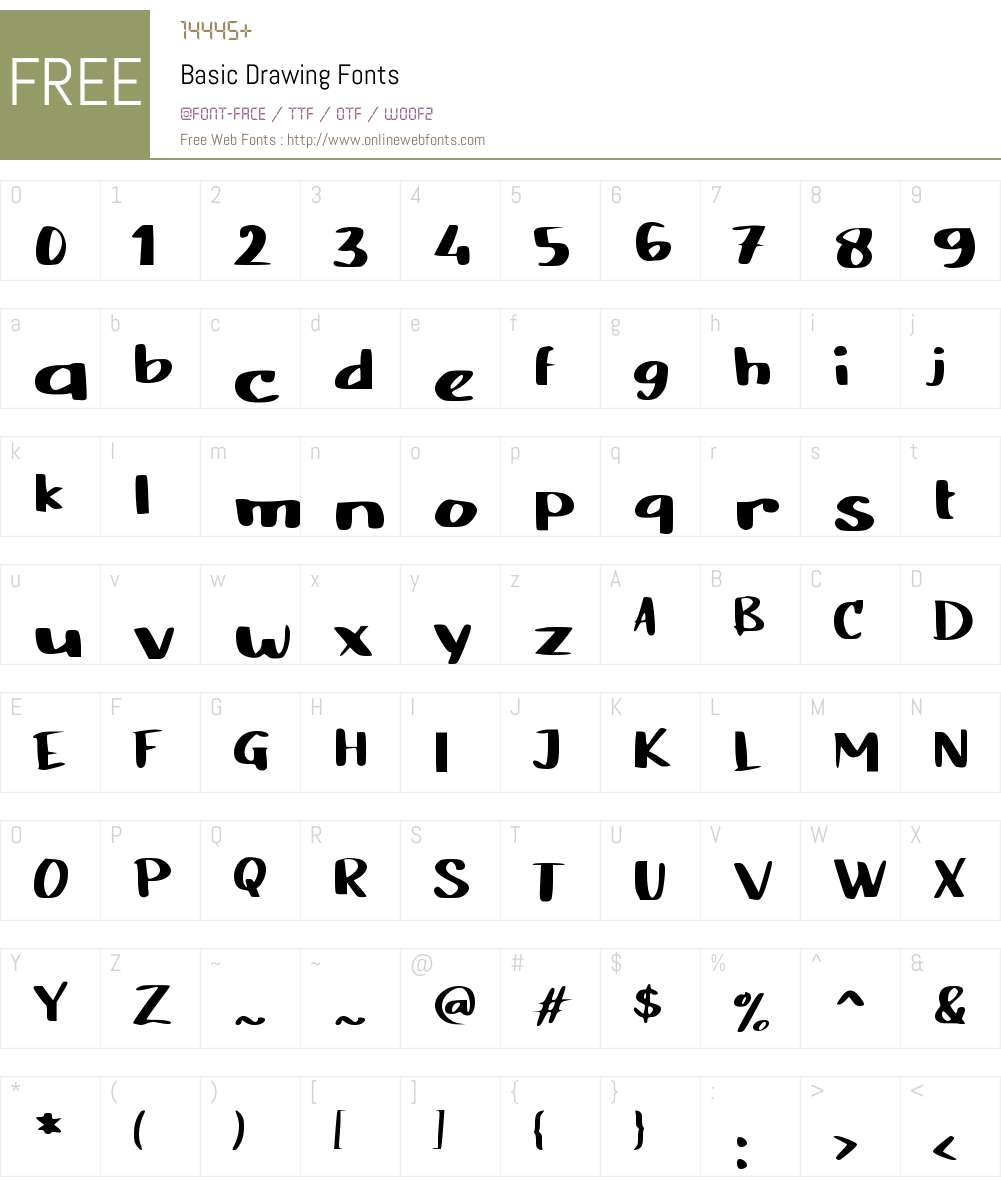 Basic Drawing 001.000 Fonts Free Download - OnlineWebFonts.COM