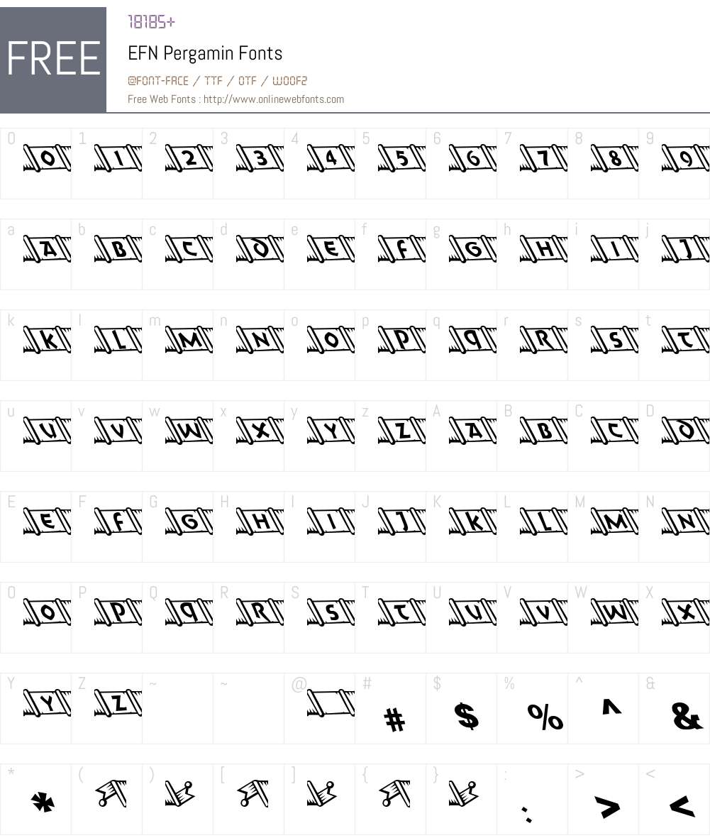 EFN Pergamin 1.1 Fonts Free Download - OnlineWebFonts.COM