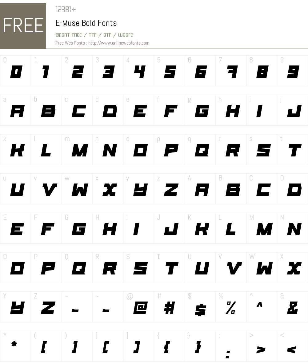 E-Muse Bold 1.002;Fontself Maker 3.2.2 Fonts Free Download - OnlineWebFonts.COM