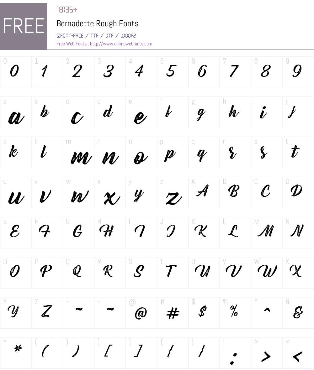 Bernadette Rough 1.0 Fonts Free Download - OnlineWebFonts.COM