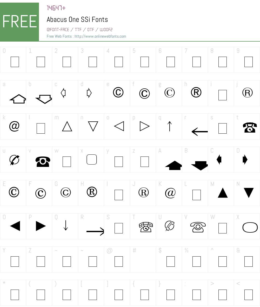 Abacus One SSi 001.000 Fonts Free Download - OnlineWebFonts.COM