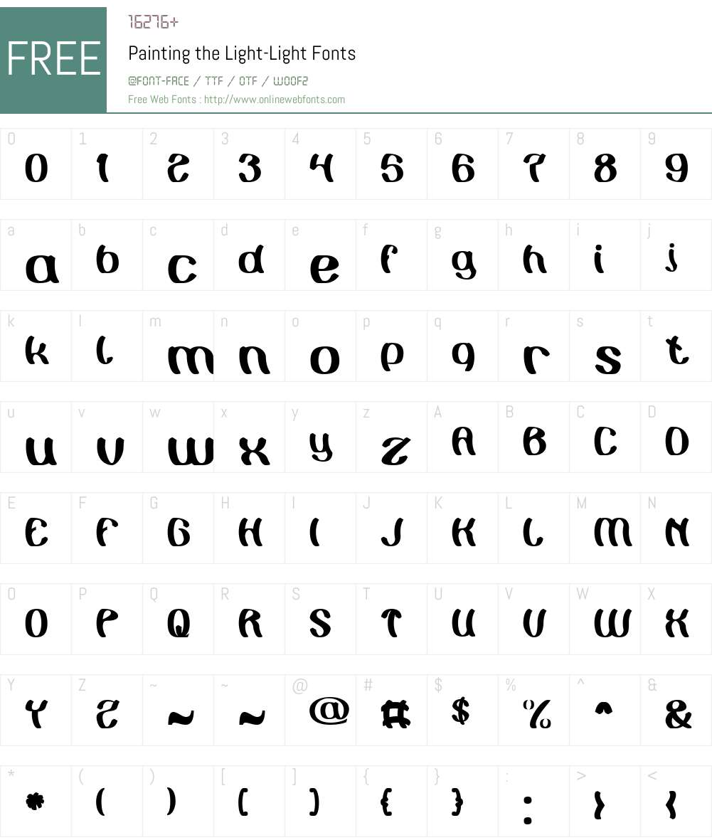 Painting the Light-Light 1.00;March 13, 2019;FontCreator 11.5.0.2430 64 ...