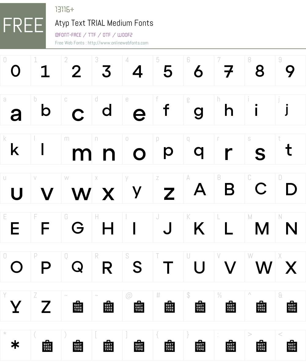 Atyp Text TRIAL Medium 1.000;Glyphs 3.1.2 (3151) Fonts Free Download ...