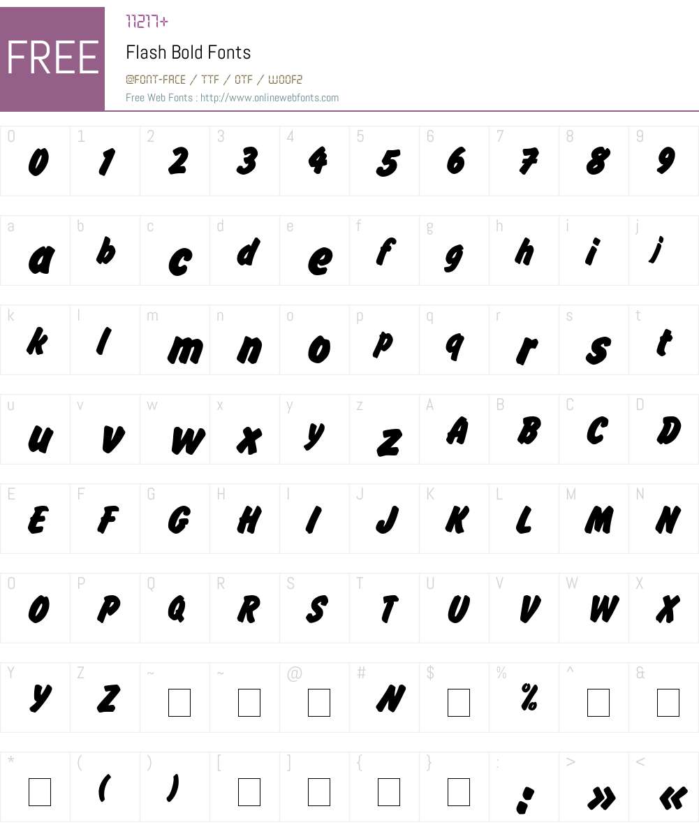Flash Bold 1.000 Fonts Free Download - OnlineWebFonts.COM