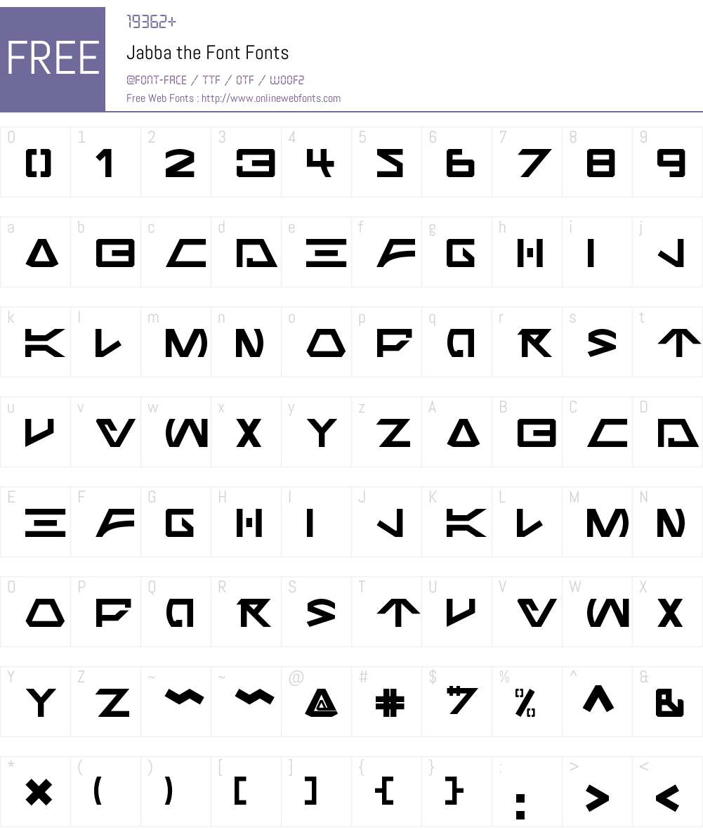 Jabba the Font 1.0 Fonts Free Download - OnlineWebFonts.COM