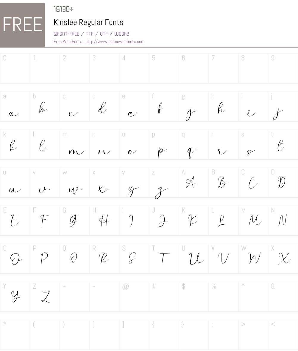 Kinslee 1.000 Fonts Free Download - OnlineWebFonts.COM