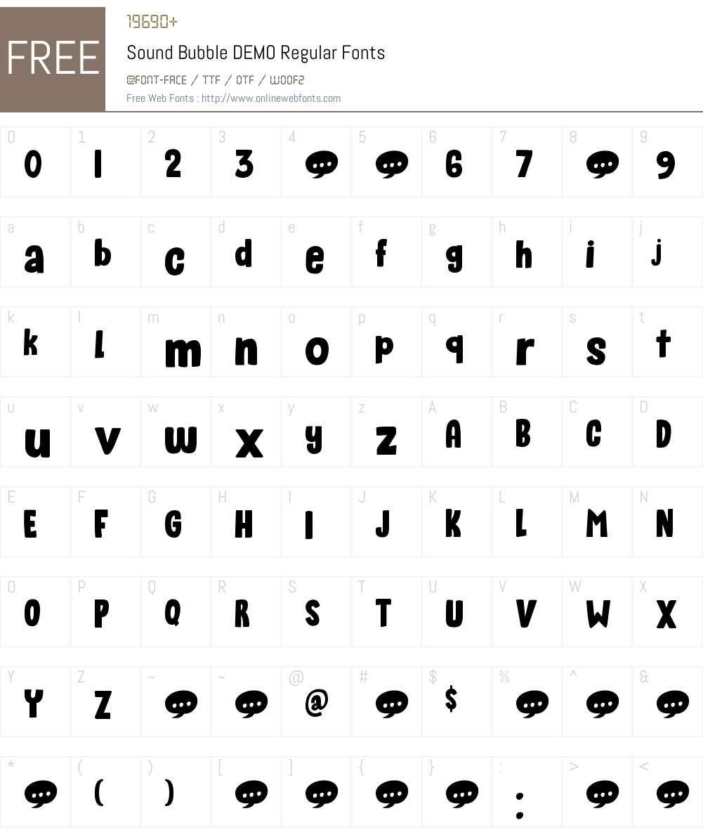 Sound Bubble DEMO 1.000 Fonts Free Download - OnlineWebFonts.COM