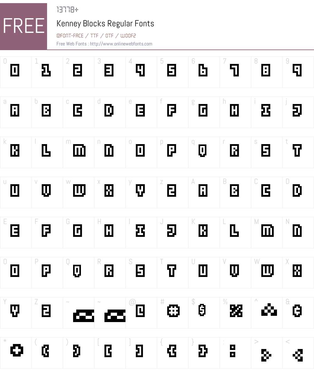Kenney Blocks 1.0 Fonts Free Download - OnlineWebFonts.COM