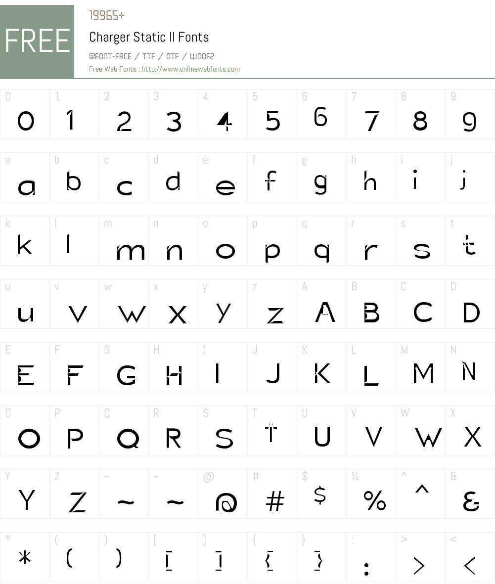 Charger Static II 1.1 Fonts Free Download - OnlineWebFonts.COM