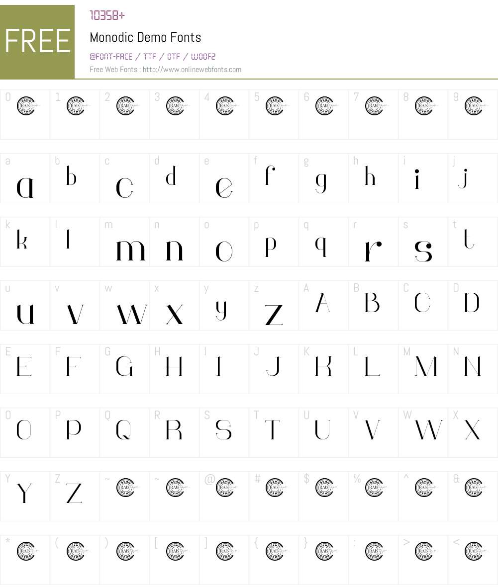 Monodic Demo 1.003;Fontself Maker 3.5.7 Fonts Free Download ...