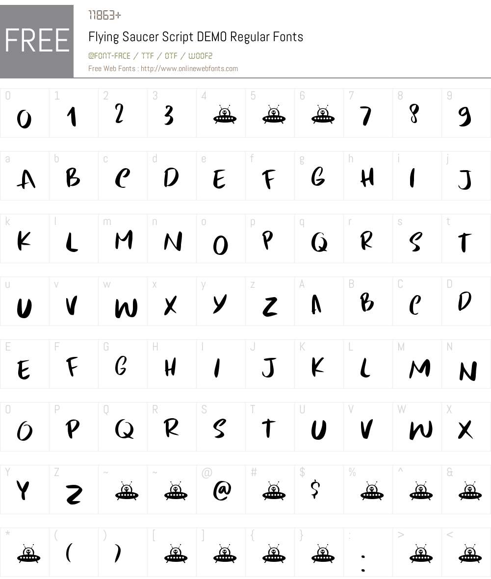 Flying Saucer Script DEMO 1.000 Fonts Free Download - OnlineWebFonts.COM