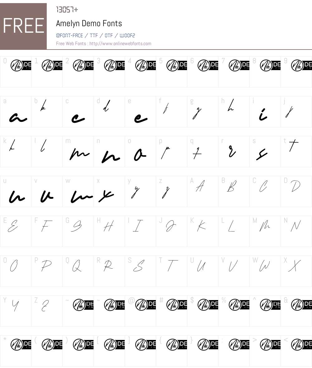 Amelyn Demo 1.003;Fontself Maker 3.5.4 Fonts Free Download - OnlineWebFonts.COM