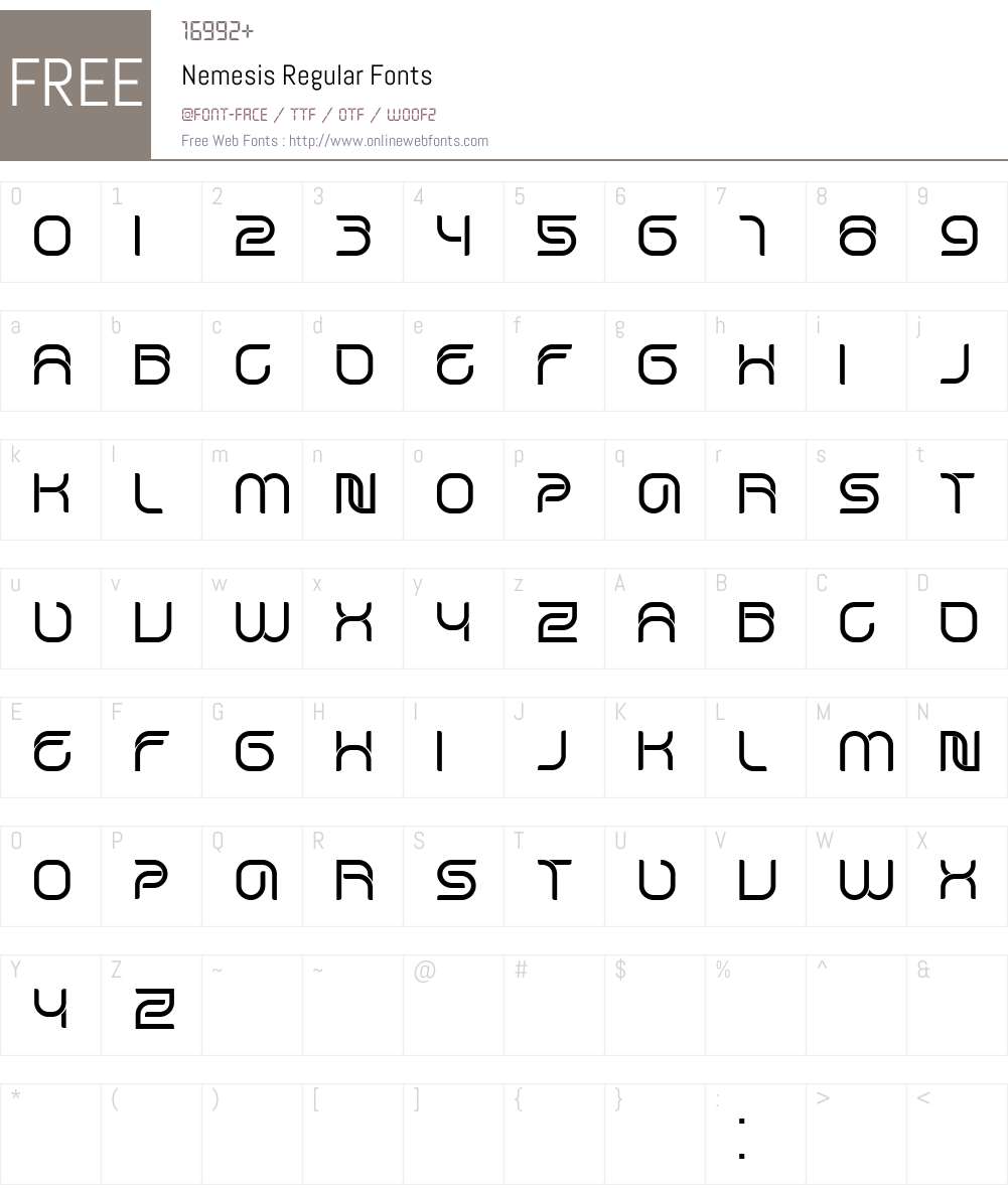 Nemesis 1.000 Fonts Free Download - OnlineWebFonts.COM