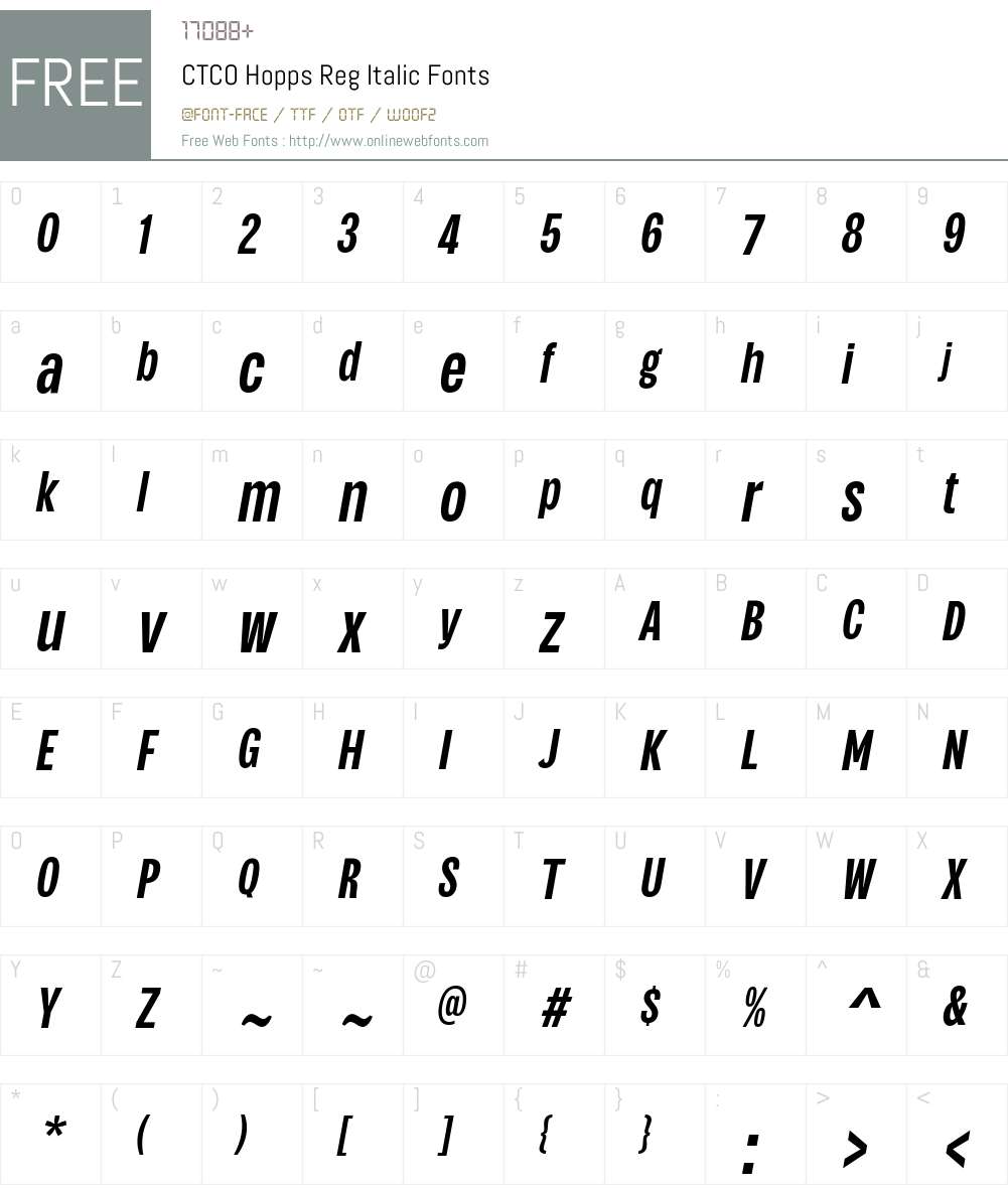 CTCO Hopps 1.001;Glyphs 3.2 (3197) Fonts Free Download - OnlineWebFonts.COM