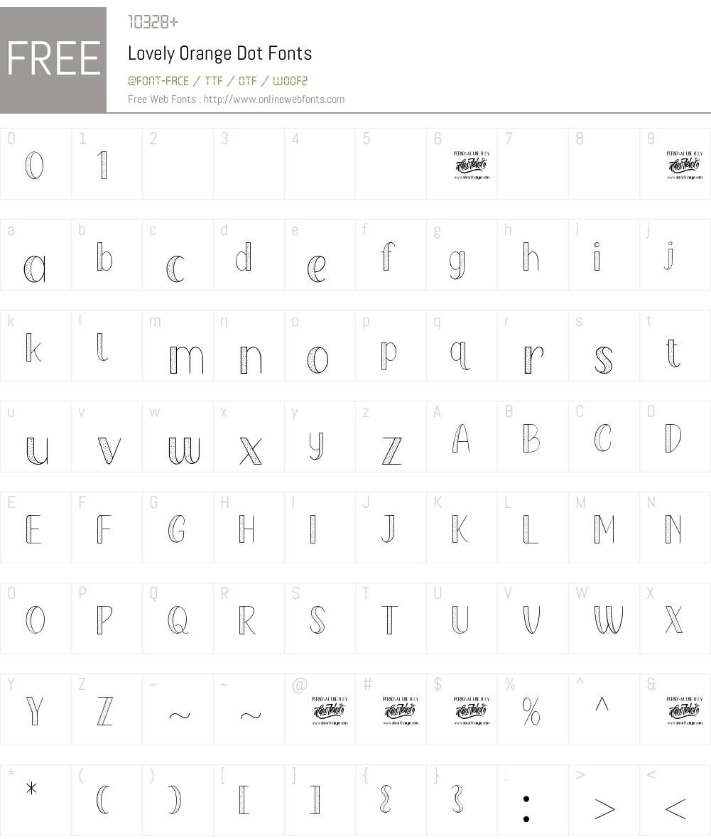 Lovely Orange Dot 1.00;April 8, 2021;FontCreator 13.0.0.2683 64-bit ...