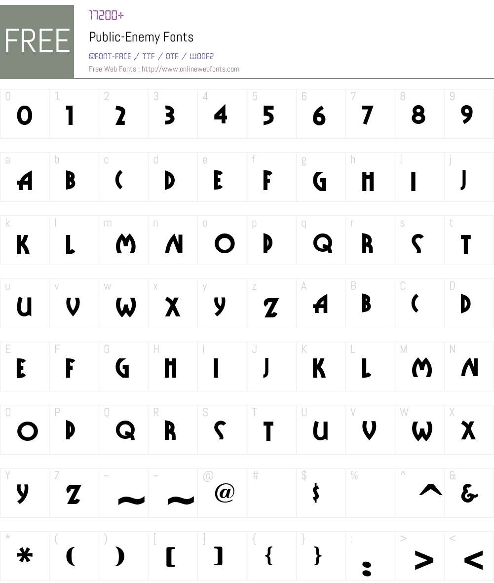 Public-Enemy Converted from e: ickfo~1PUE_____.TF1 by ALLTYPE Fonts ...