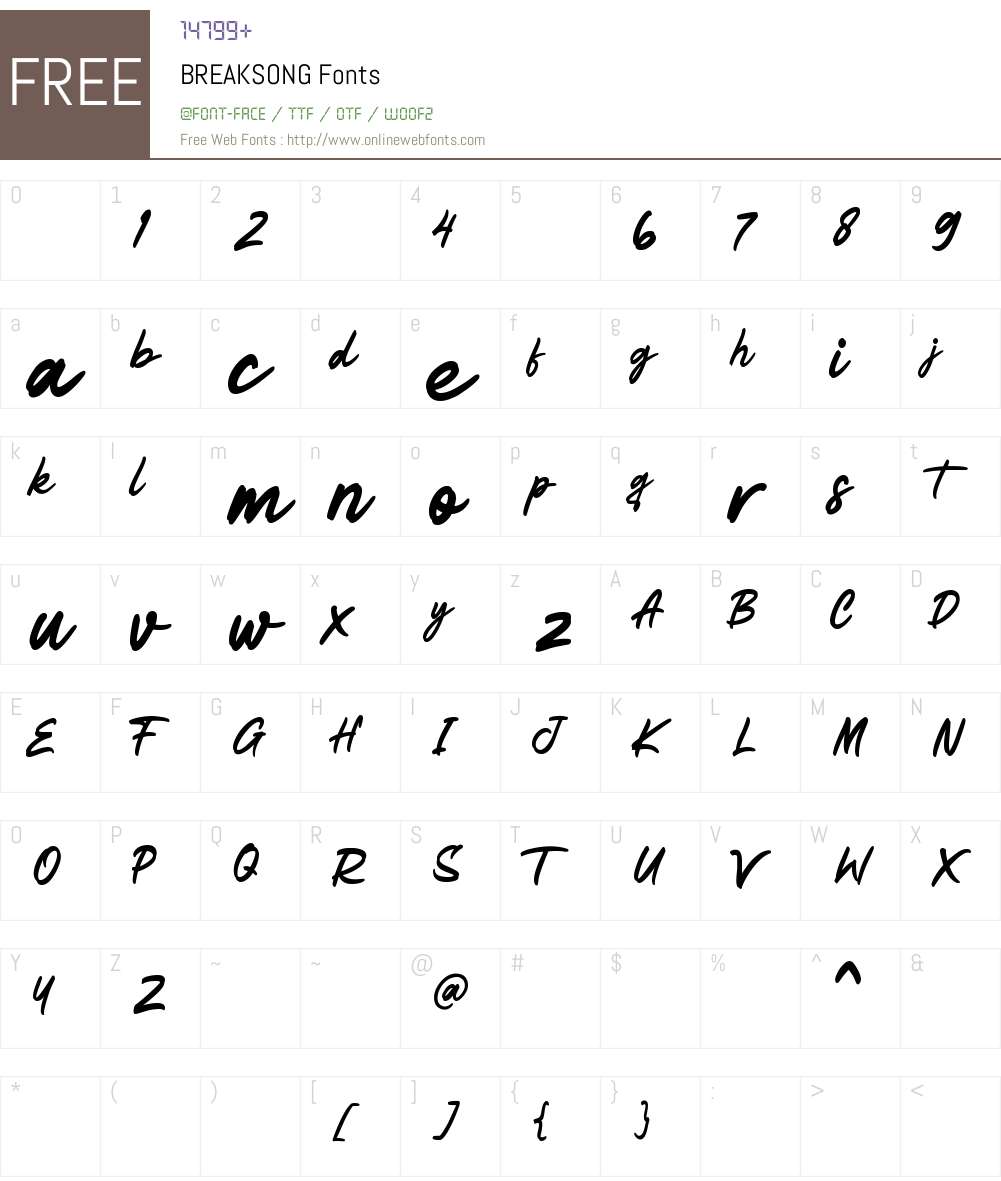 BREAKSONG 1.00;January 4, 2021;FontCreator 13.0.0.2683 64-bit Fonts Free Download ...