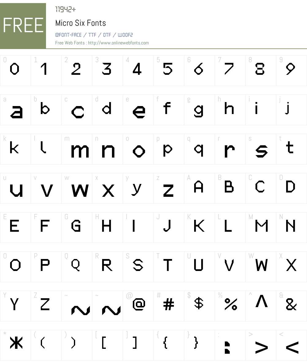 Micro Six 0.80 Fonts Free Download - OnlineWebFonts.COM