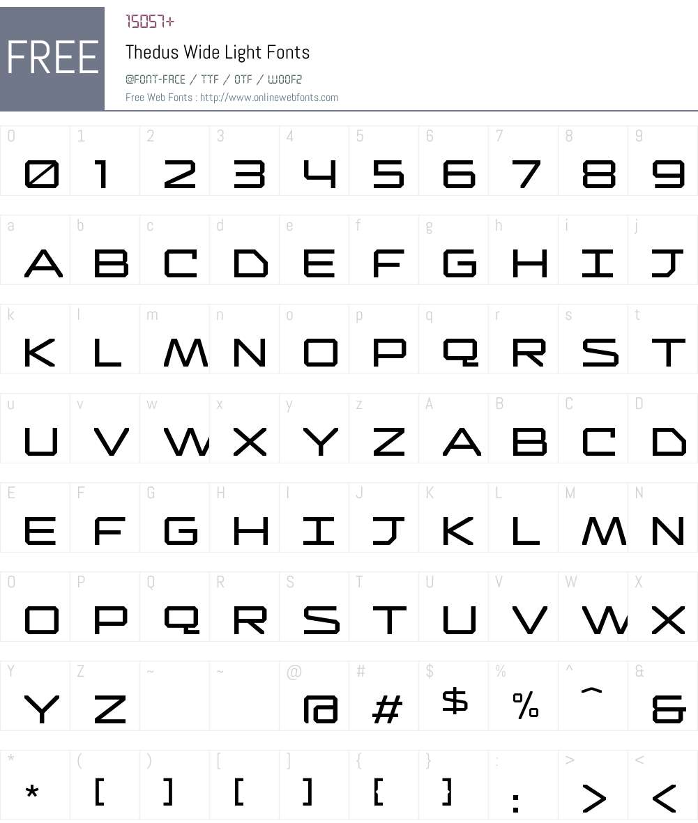 Thedus Wide Light 1.000;hotconv 1.0.109;makeotfexe 2.5.65596 Fonts Free ...