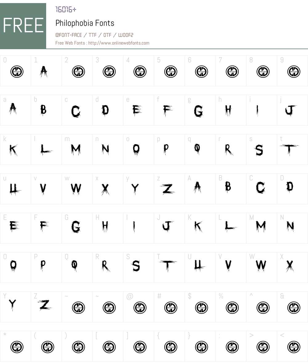Philophobia 1.00 November 18, 2018, initial release Fonts Free Download ...