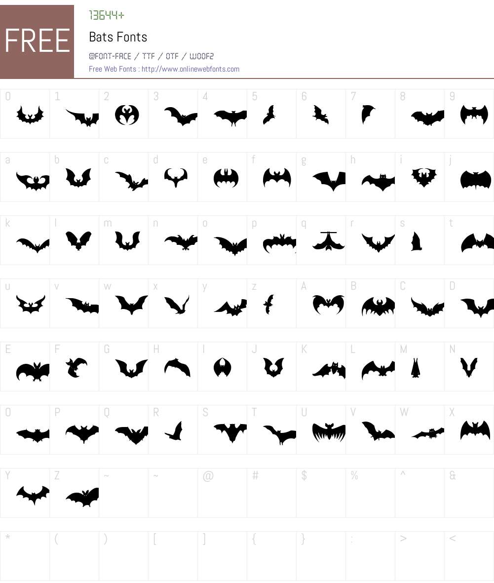 Bats 1.00;May 10, 2021;FontCreator 11.0.0.2388 64-bit Fonts Free ...