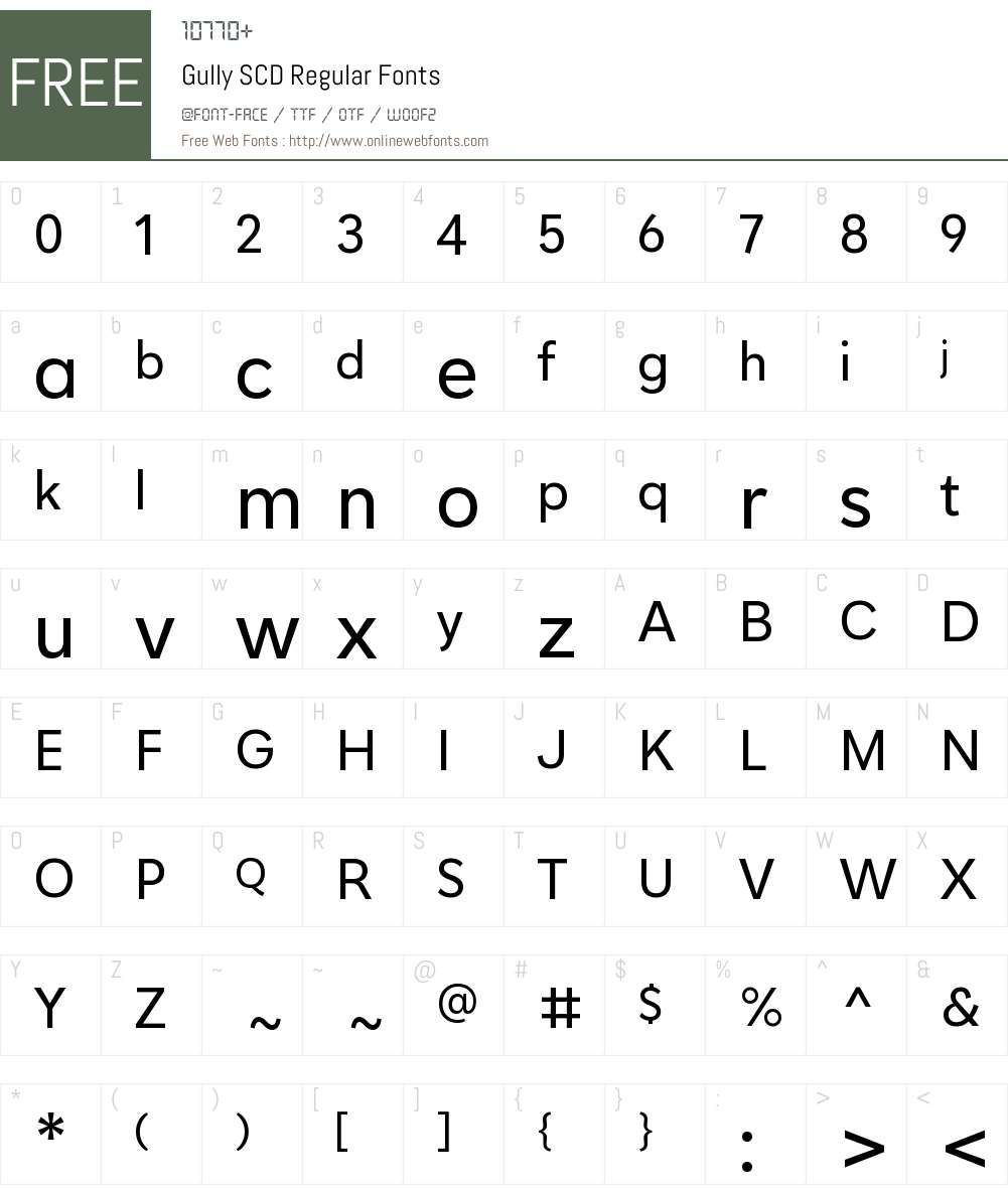 Gully SCD 1.000;Glyphs 3.2 (3242) Fonts Free Download - OnlineWebFonts.COM